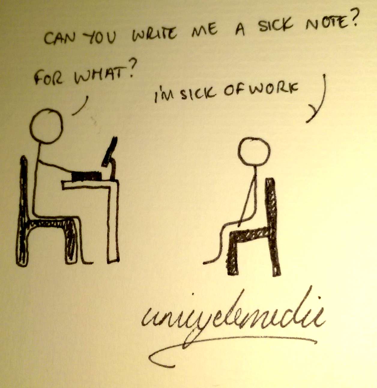 Sick note – unicyclemedic